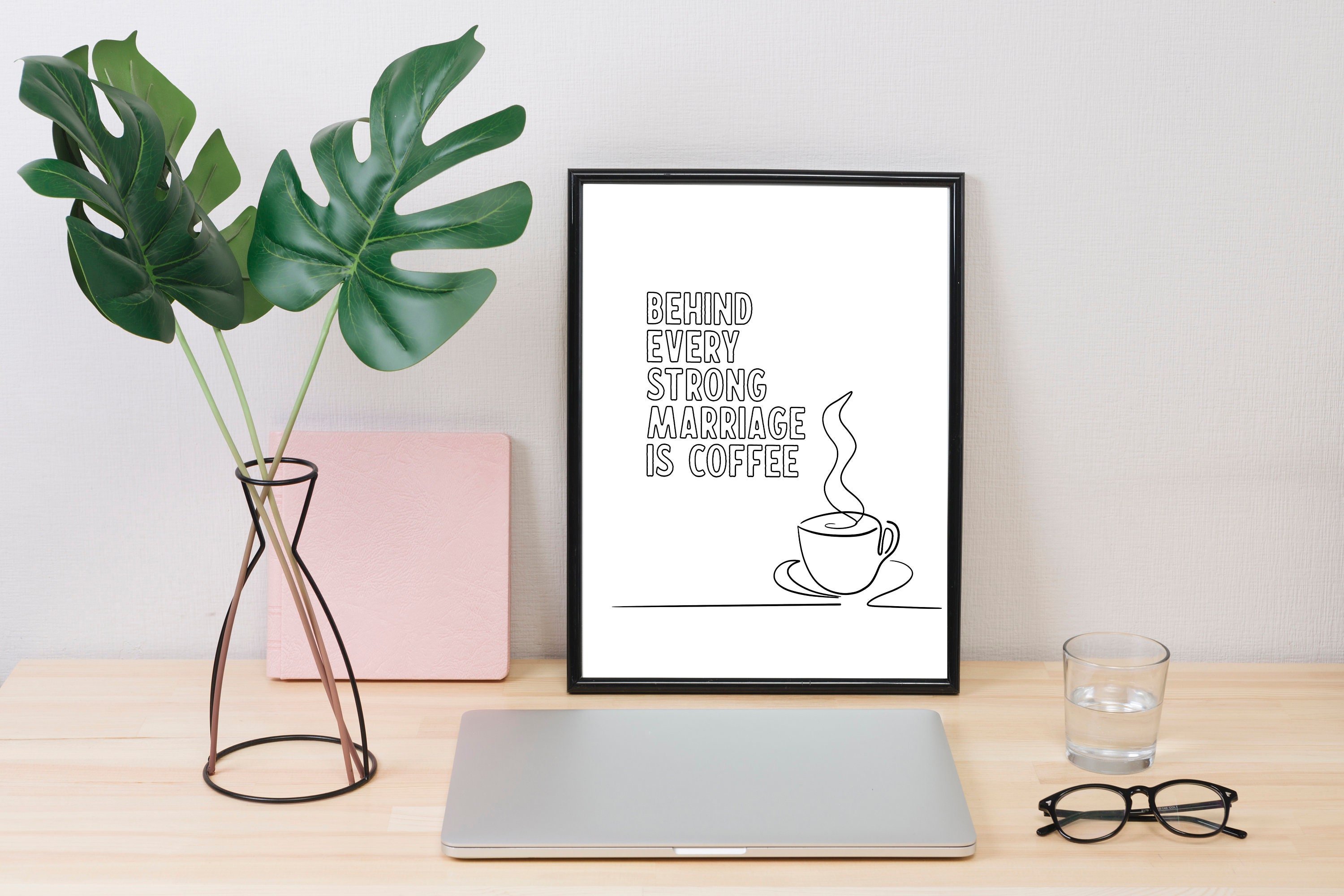 Coffee Art Print Coffee Lovers Poster Coffee Quote Poster | Etsy