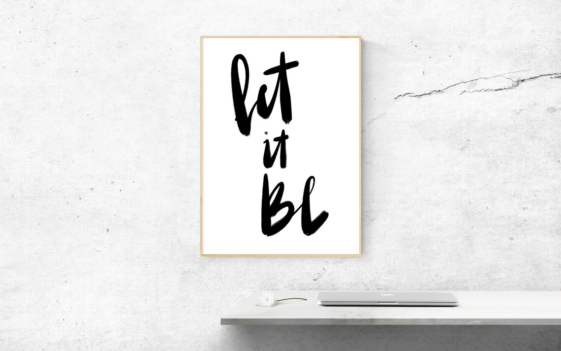 Let It Be Inspirational Wall Art Gift Idea the Beatles Wall - Etsy