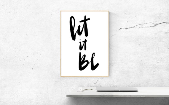 Let It Be Inspirational Wall Art Gift Idea the Beatles Wall | Etsy