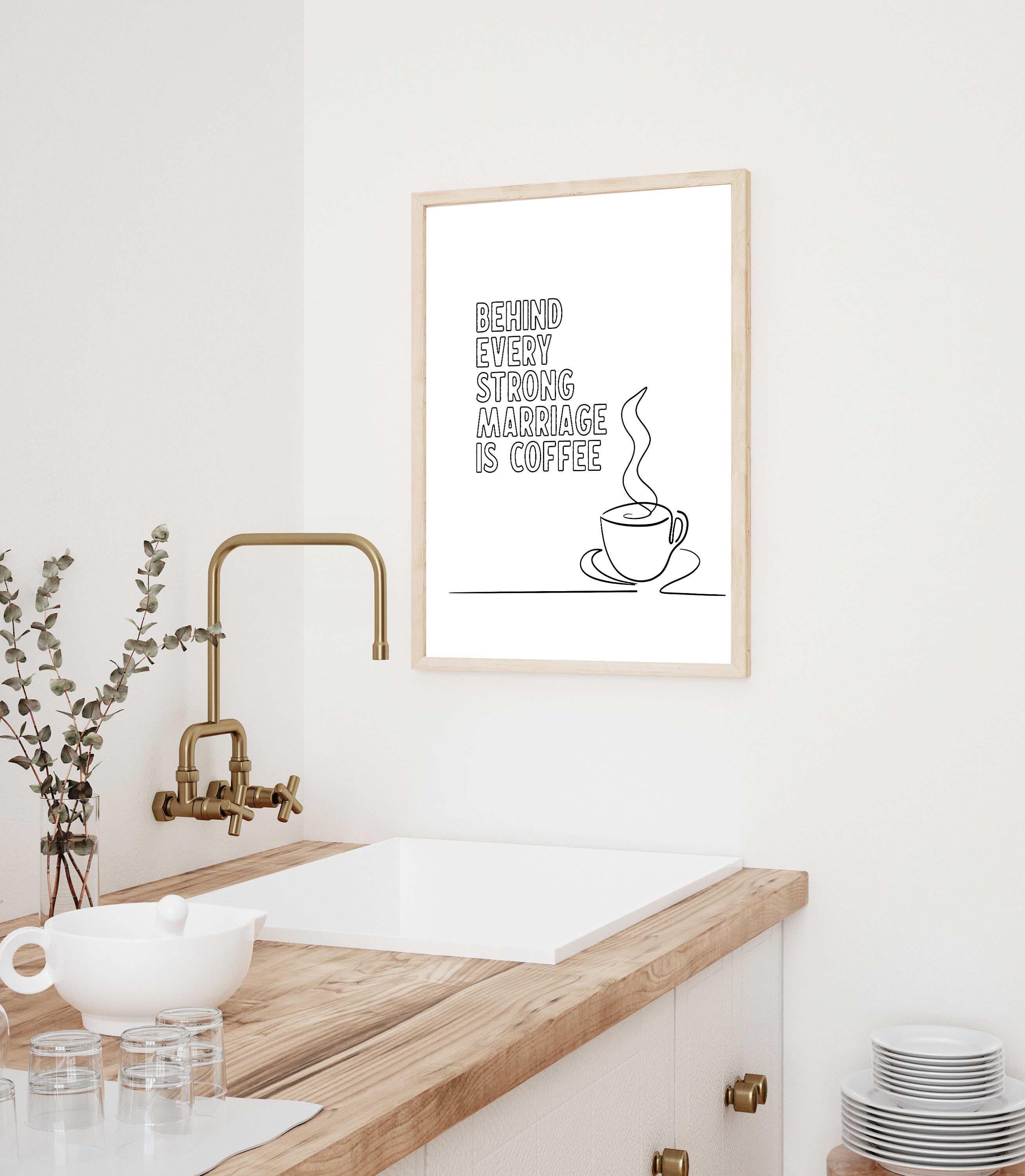Coffee Art Print Coffee Lovers Poster Coffee Quote Poster | Etsy