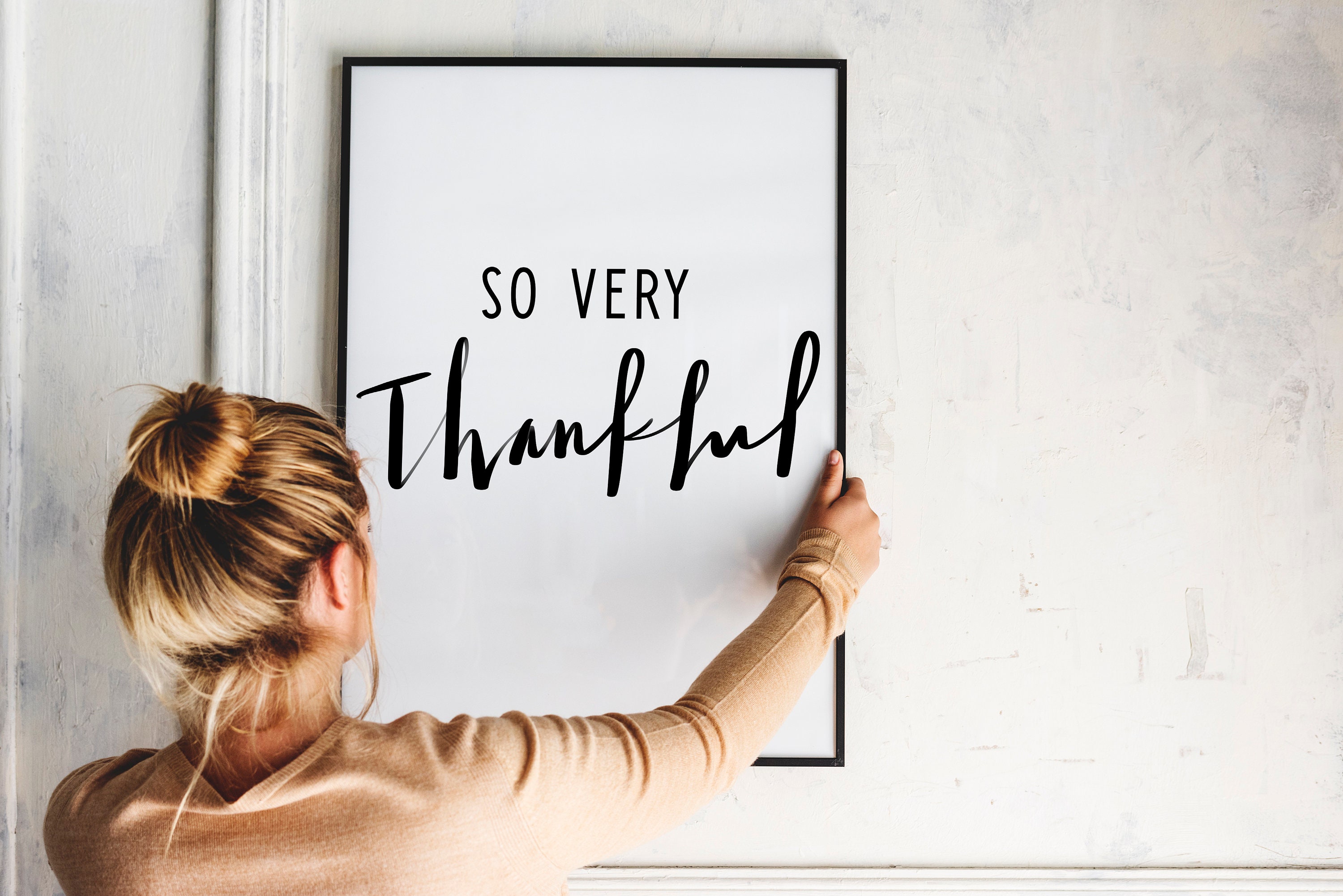 So Very Thankful Thanksgiving Sign Give Thanks Print - Etsy