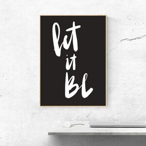 Let It Be Wall Art, Beatles Poster, Art Print, Gift for Her or for Him ...