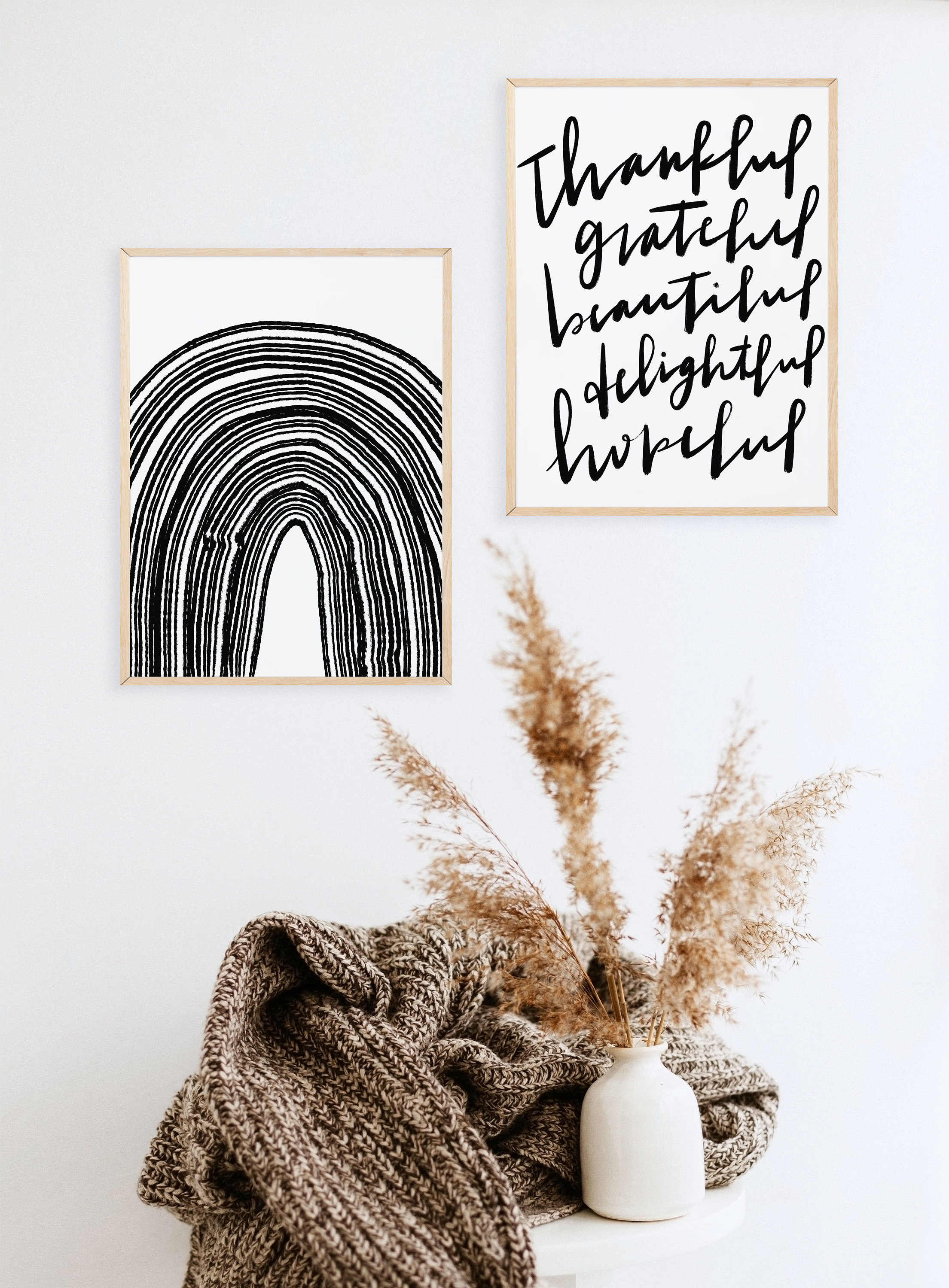 Somewhere Over the Rainbow Art Print Minimalist Art Abstract | Etsy