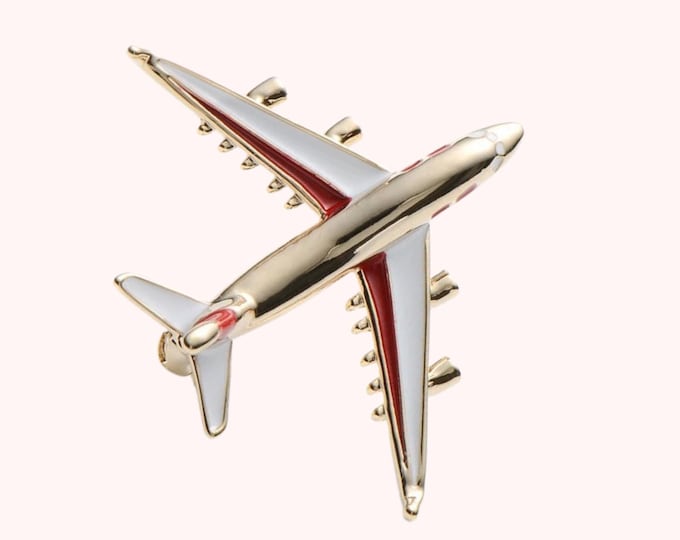 Airplane Brooch Stewardess Pin Airline Pin Pilot Brooch Flight ...