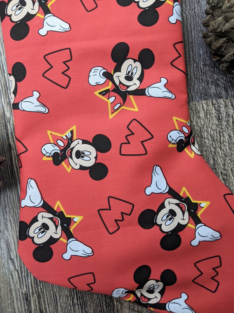 Mickey Mouse Stocking, Personalized Mickey Stocking, Mickey Holiday ...
