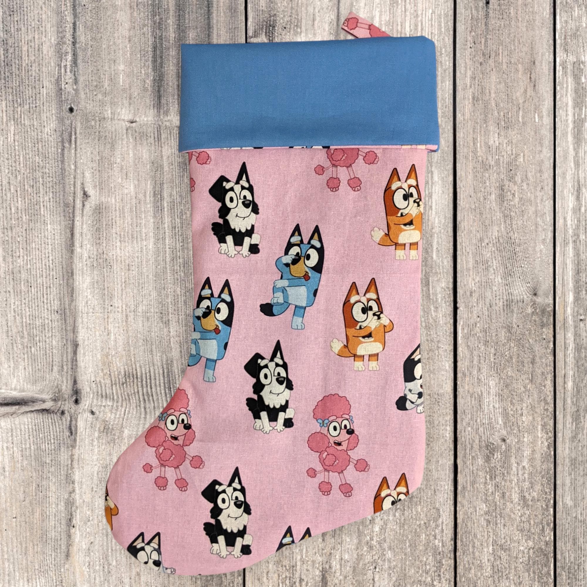 Personalized Bluey and Bingo Christmas Stocking, Holiday Decor, Gift ...