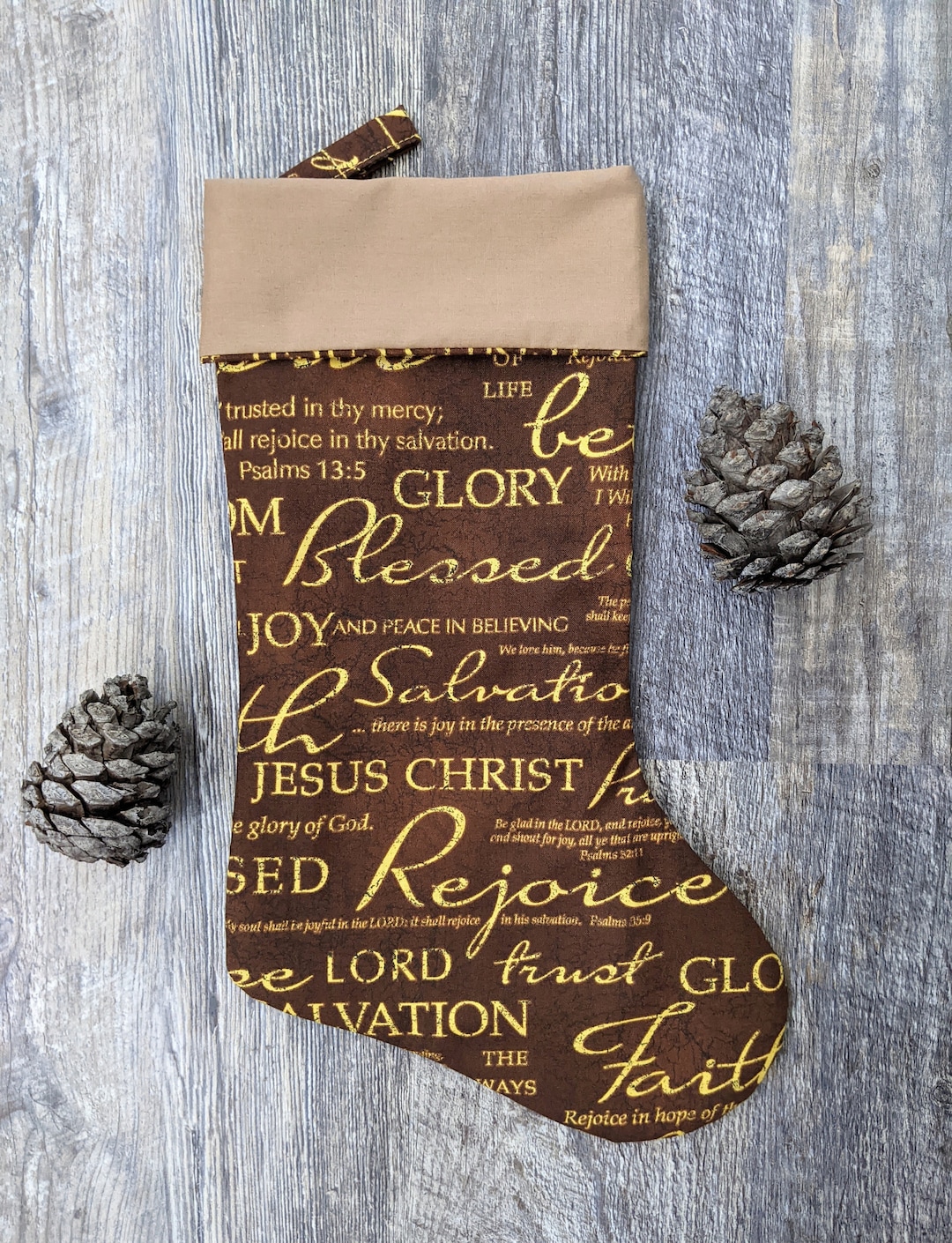 Jesus Christmas Stocking, Christian Stocking, Faith Stocking, Scripture ...