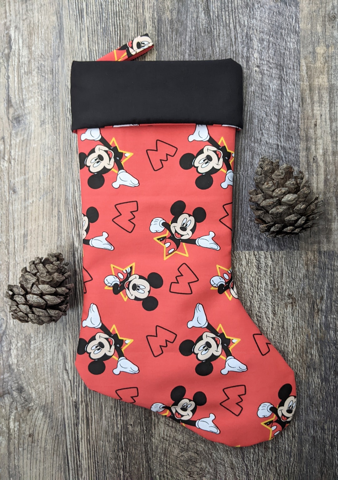 Mickey Mouse Stocking, Personalized Mickey Stocking, Mickey Holiday ...
