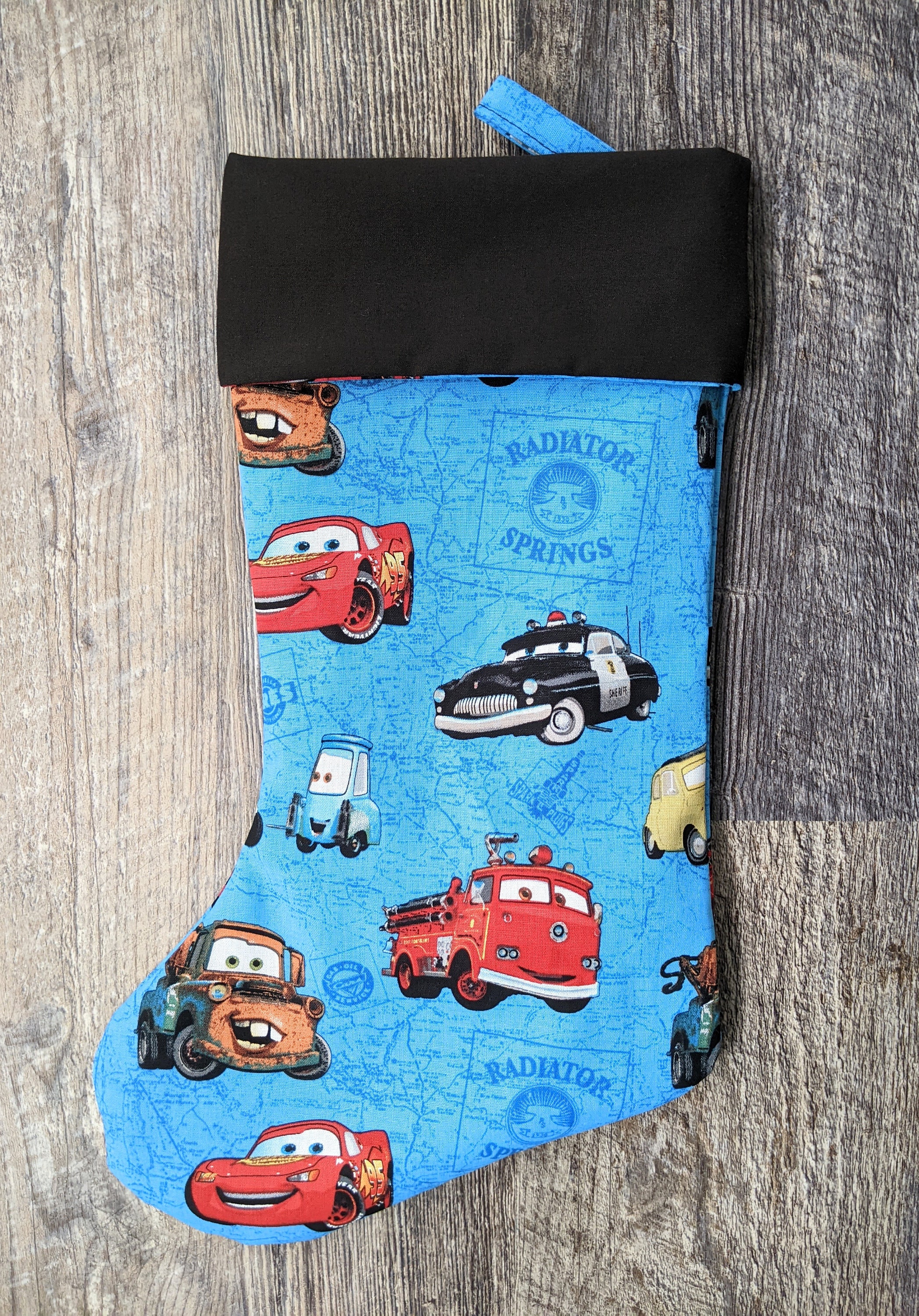 Lightning Mcqueen Stocking, Tow Mater, Radiator Springs, Doc Hudson ...