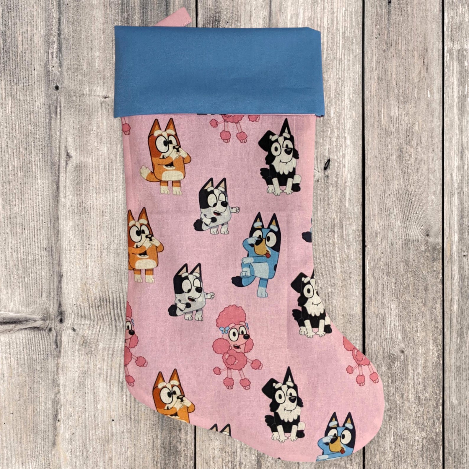 Personalized Bluey and Bingo Christmas Stocking, Holiday Decor, Gift ...