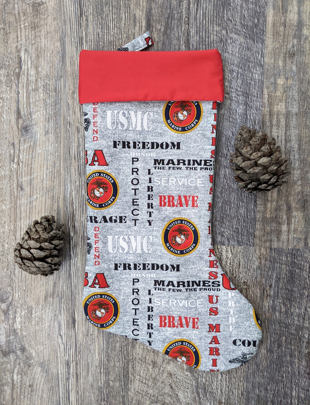 United States Marines Christmas Stocking, Military Christmas Stocking ...