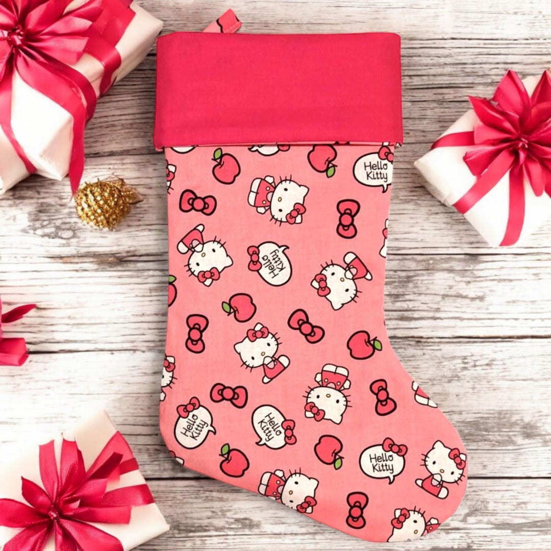 Hello Kitty Stocking, Sanrio Gift, Pink Holiday Decor for Girls - Etsy