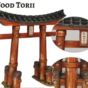 Japanese Wood Torii 3D Printed in Resin. This Model Comes Unpainted - Etsy