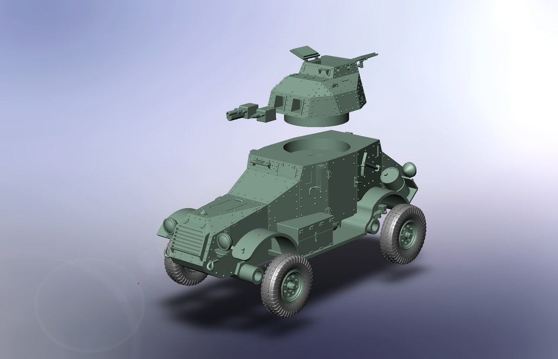 Panhard 165 Armored Car (A War Machine Model) Closed and Open Hatch ...