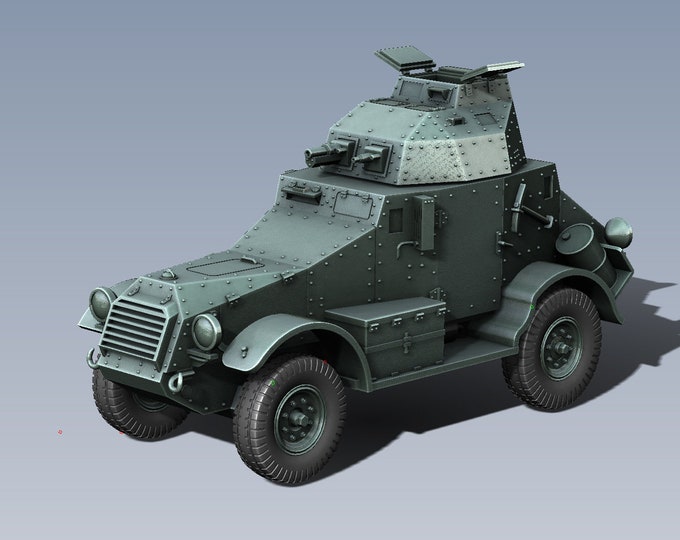 28mm. Panhard 165 Armored Car (A War Machine Model) Closed Hatch Turret ...