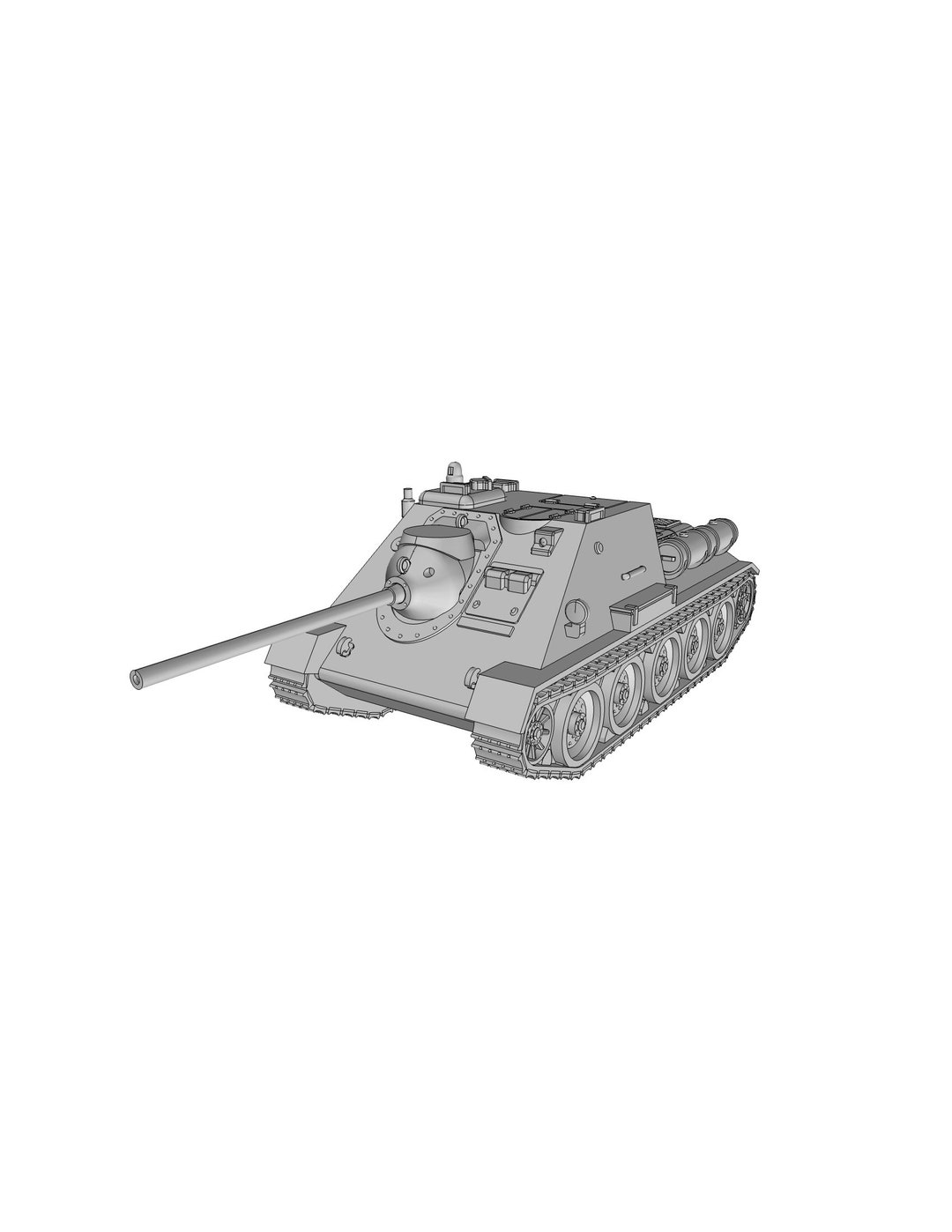 28mm. Soviet SU-85 (USSR War Machine Model) Tank Destroyer Solid Resin ...