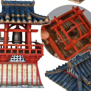 28mm Japanese Shoro (buddhist Temple Bell Tower) 3D Printed Using PLA ...