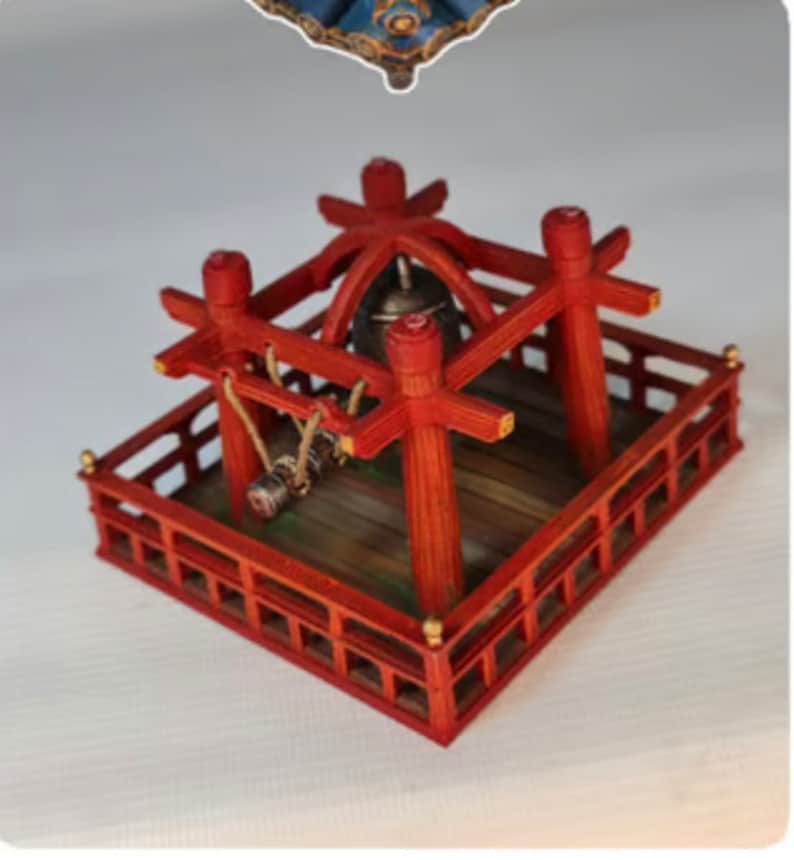 28mm Japanese Shoro (buddhist Temple Bell Tower) 3D Printed Using PLA ...