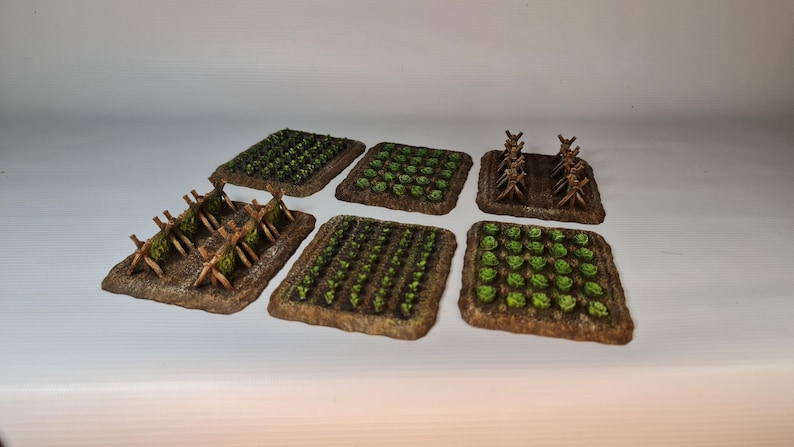 28mm Japanese Village Farm Crops, 3D Printed Tabletop Terrain Unpainted ...