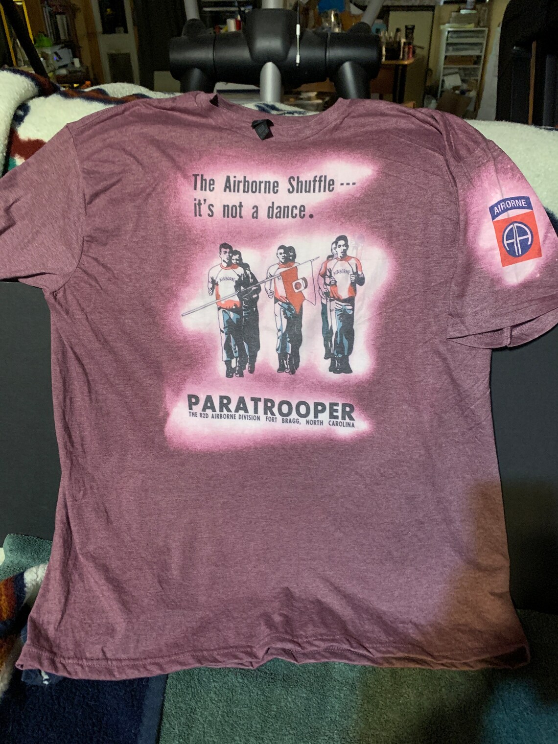 The Airborne Shuffle is Not a Dance T-shirt (maroon). 82nd Airborne ...
