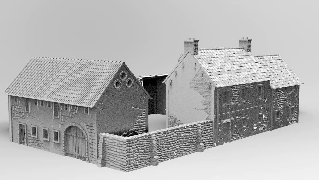Normandy Farmstead 28mm 3d Print. Printed Under License Www ...