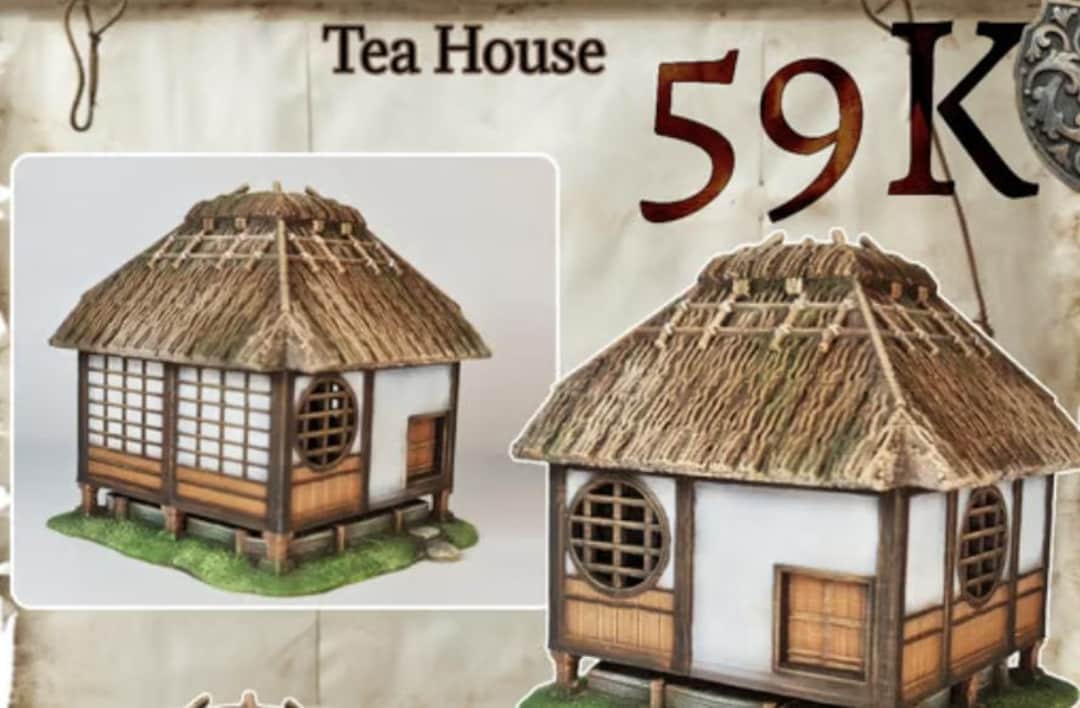 Japanese Village Tea House With 3 (miniature) Tea Ladies 3D Printed ...