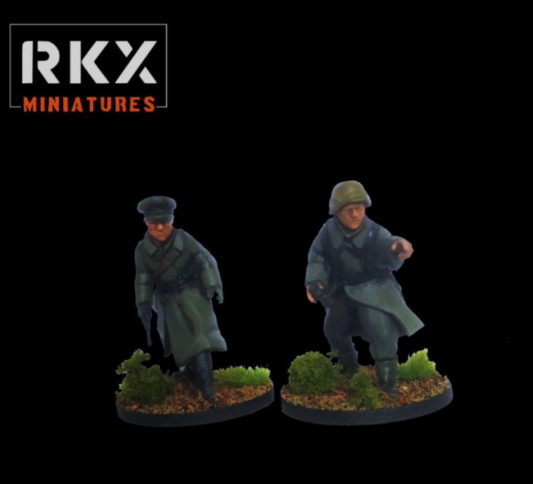 Volksgrenadier German Infantry Hqteam (28mm) Resin Print Base Included ...