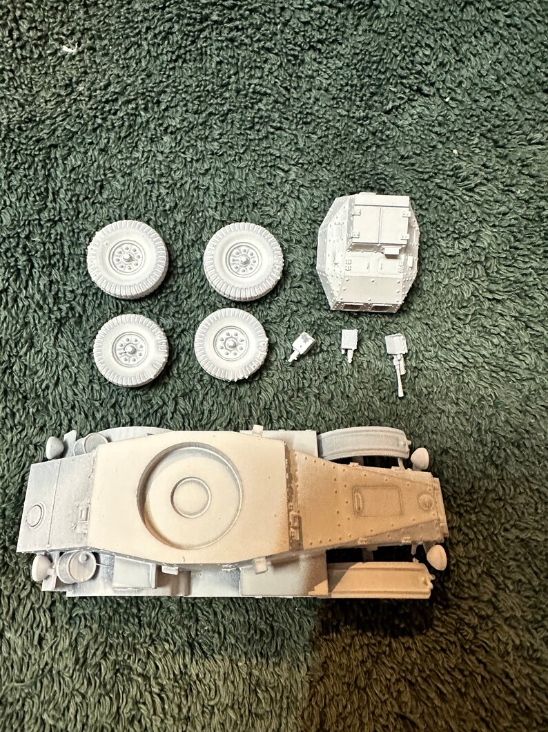 28mm. Panhard 165 Armored Car (A War Machine Model) Closed and Open ...