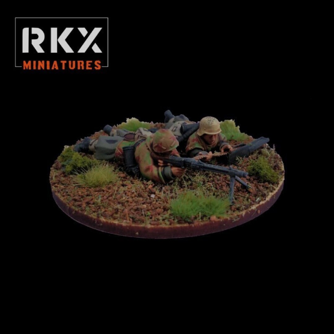 Volksgrenadier German Infantry MG42 Machine Gun Team (28mm) Resin Print ...