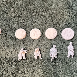 Volksgrenadier German Infantry Squad 7 Members (28mm) Resin Print Bases ...