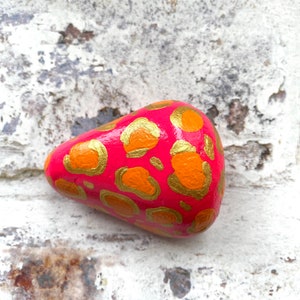 Bright Animal Print Painted Rock Paperweight Hand Painted - Etsy