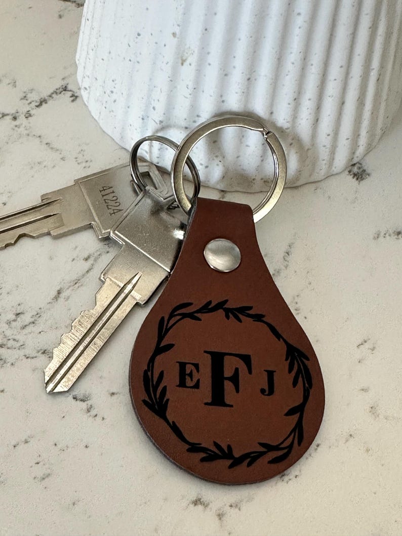 Custom Made Leather Keychains - Etsy