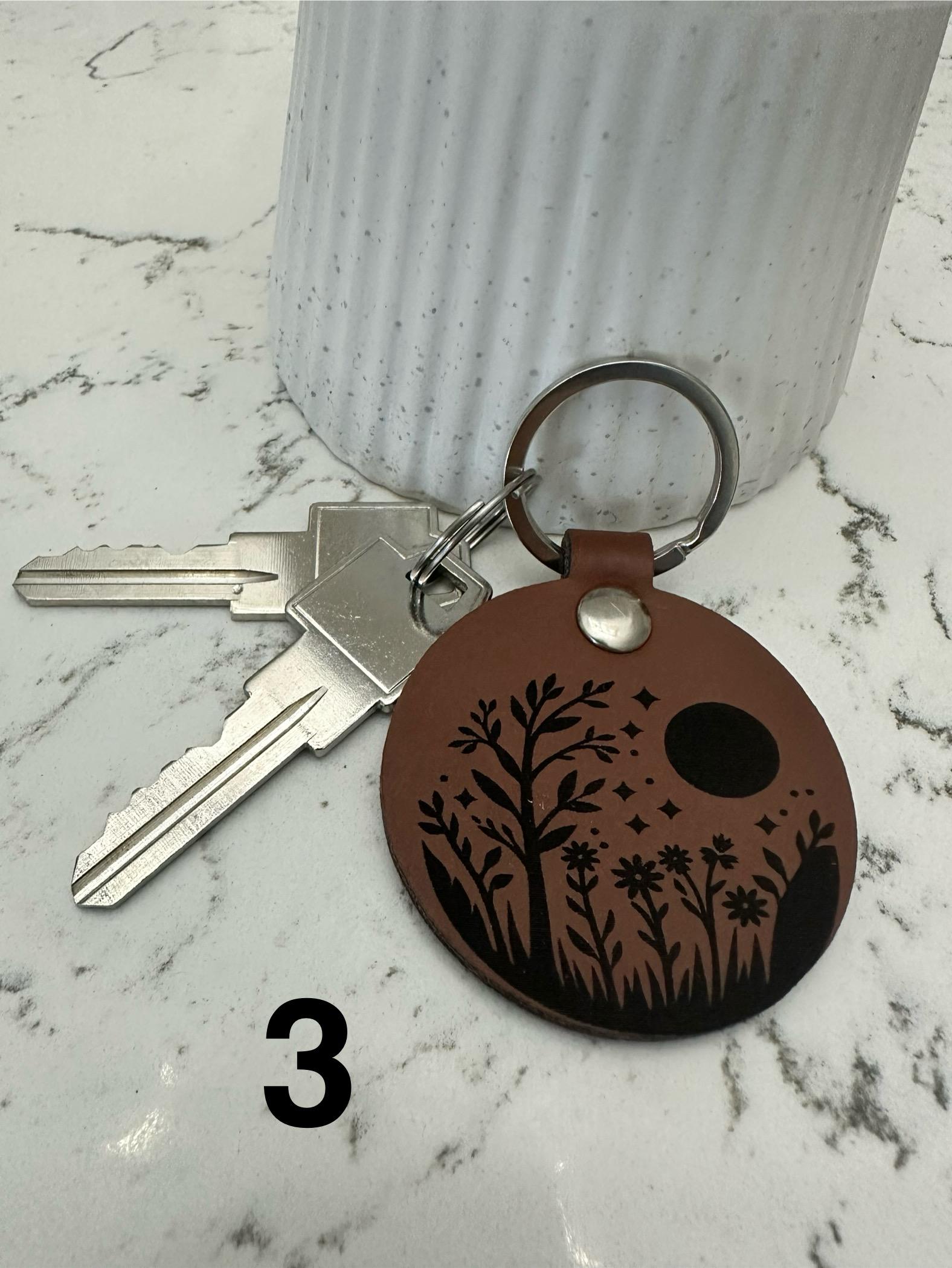 Custom Made Leather Keychains - Etsy