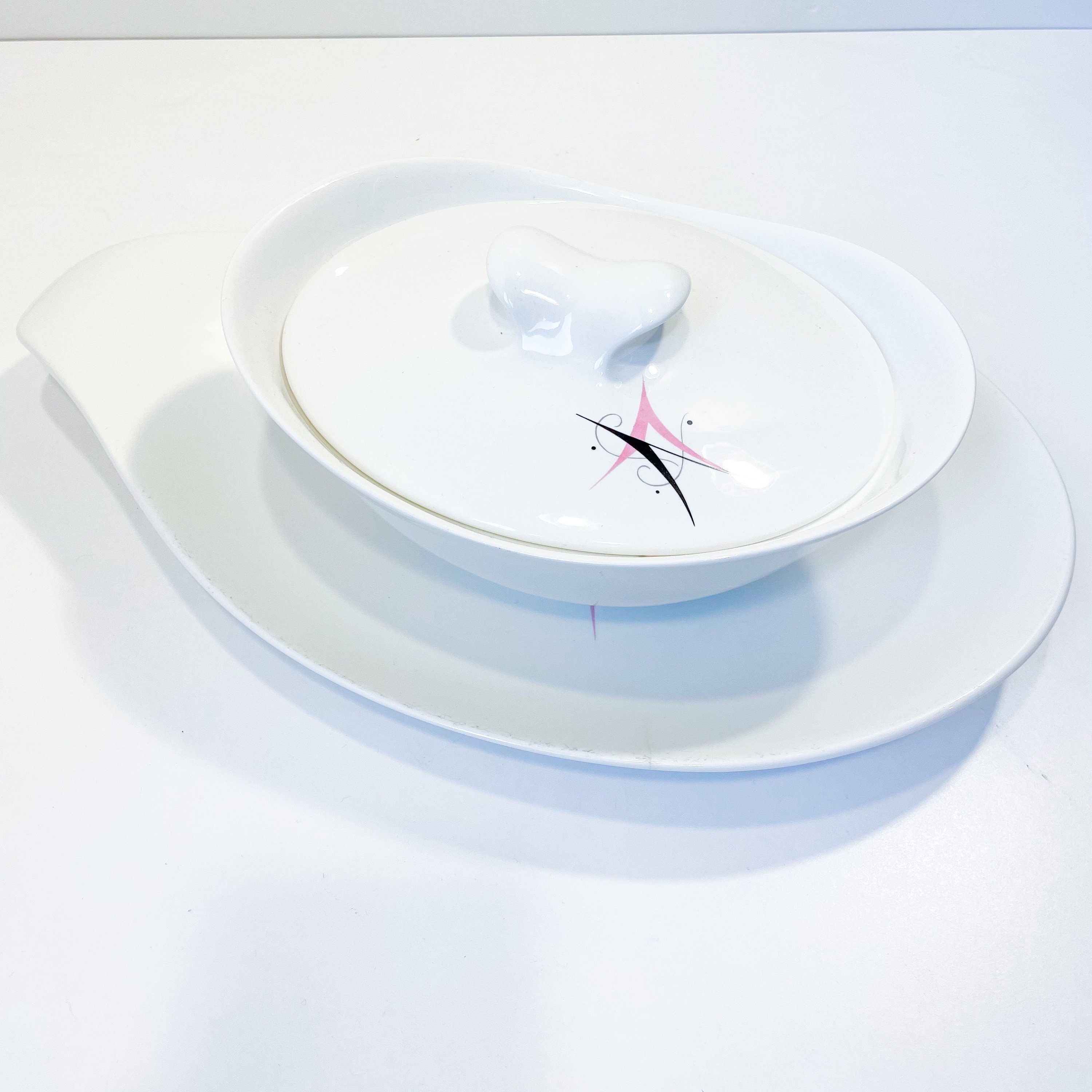 1950s Mid Century Eva Zeisel for Hallcraft Serving Dinnerware Set Pink ...