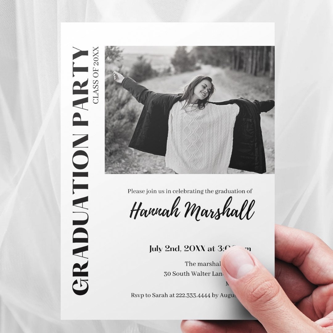 Picture Graduation Invitations Graduation Party Invitation - Etsy