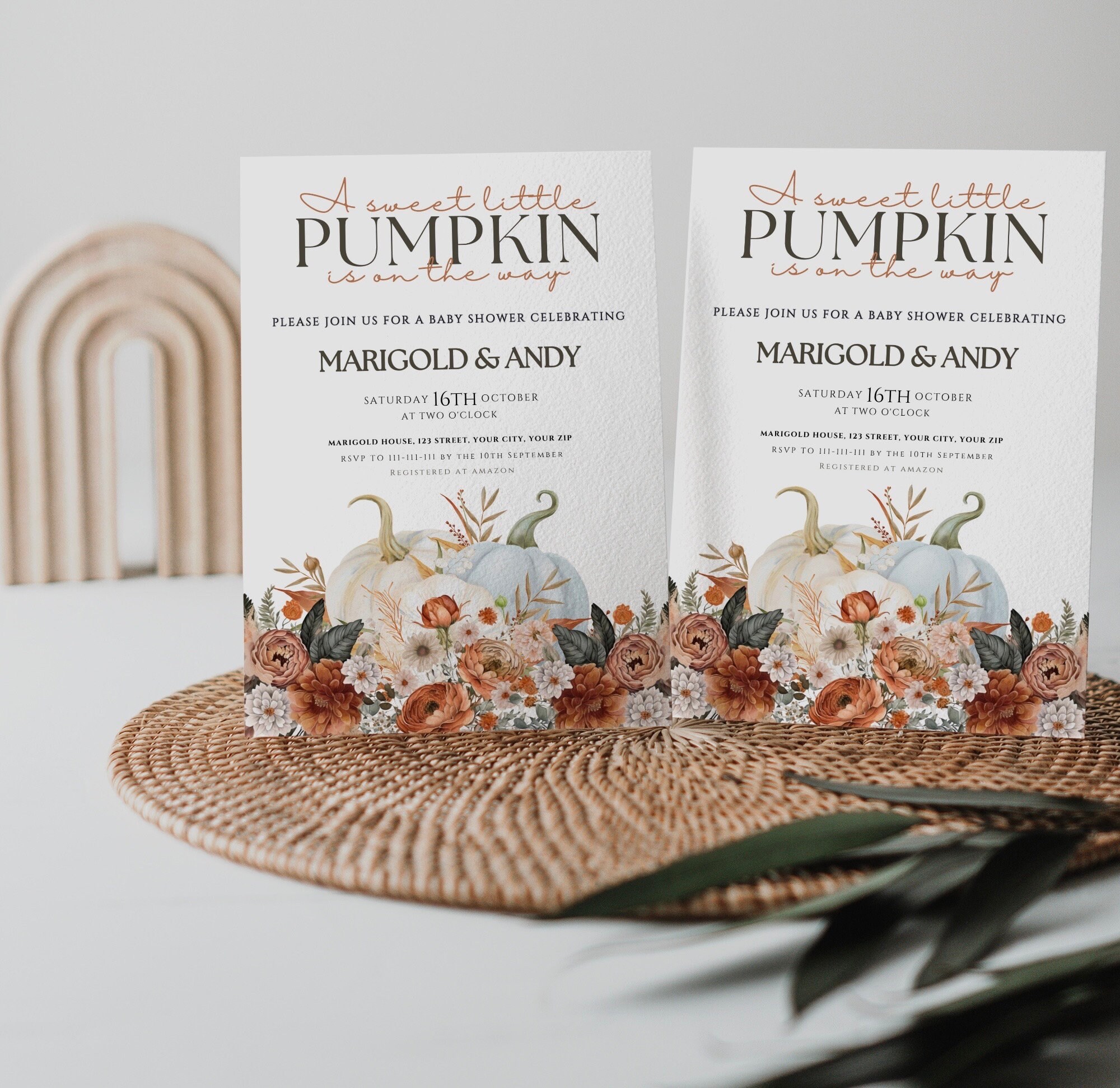 Little Pumpkin Baby Shower Invitation, Autumn Baby Shower Invite, Fall ...