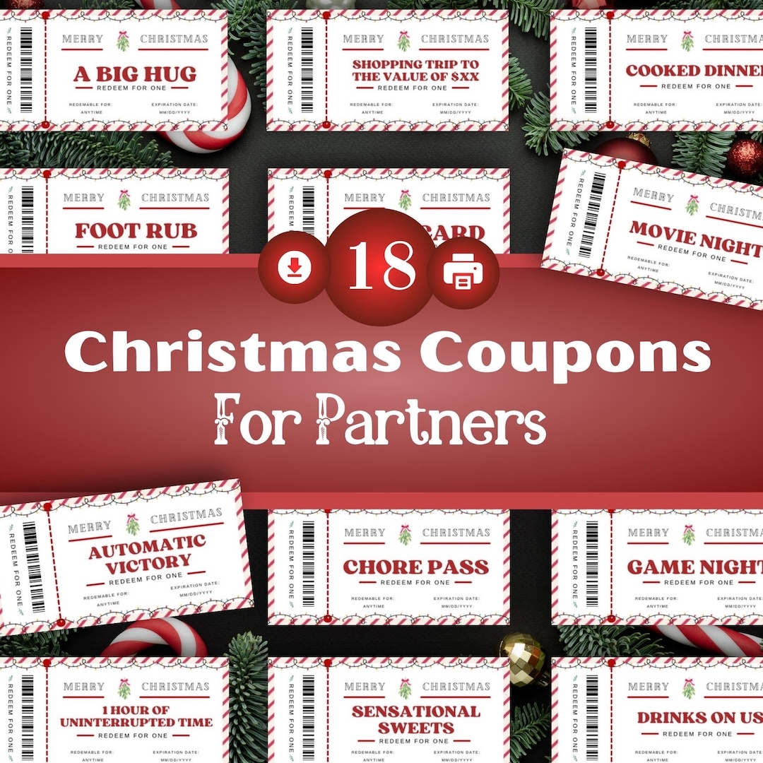 Printable Christmas Coupon Book, Editable Christmas Coupons, Christmas ...