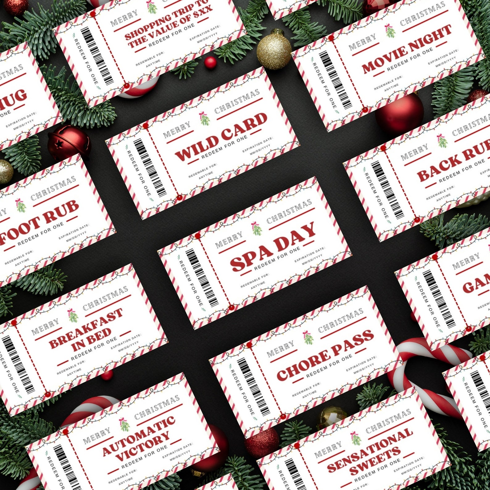 Printable Christmas Coupon Book, Editable Christmas Coupons, Christmas ...
