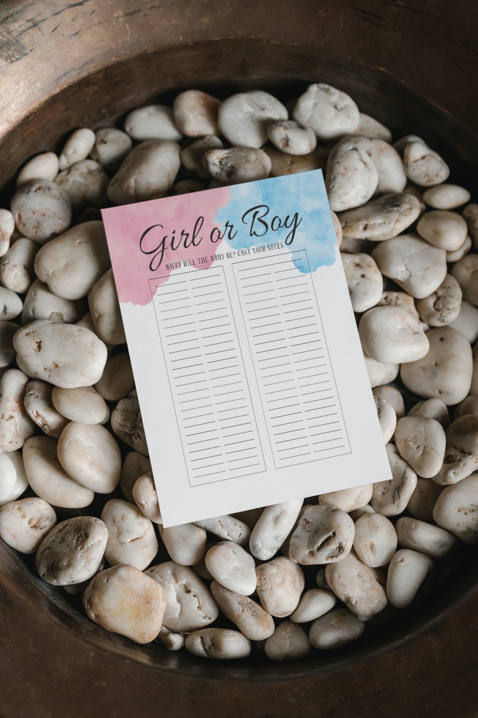 Guess the Gender Sign, He or She Sign, Girl or Boy Poster, Printable ...