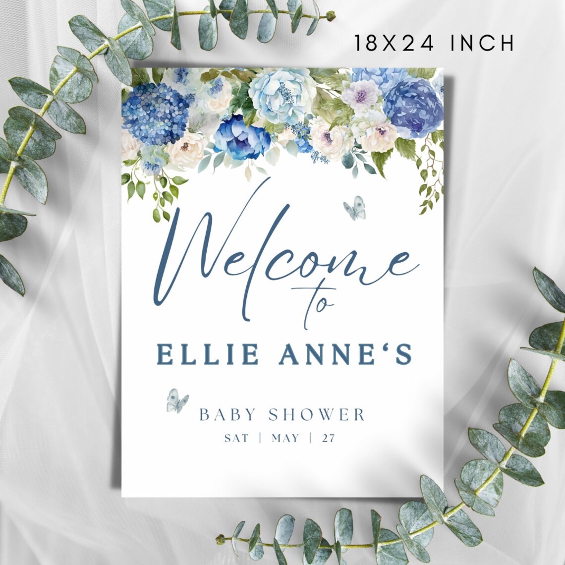 Spring Baby Shower Welcome Sign, Summer Baby Shower Welcome Sign, Baby ...