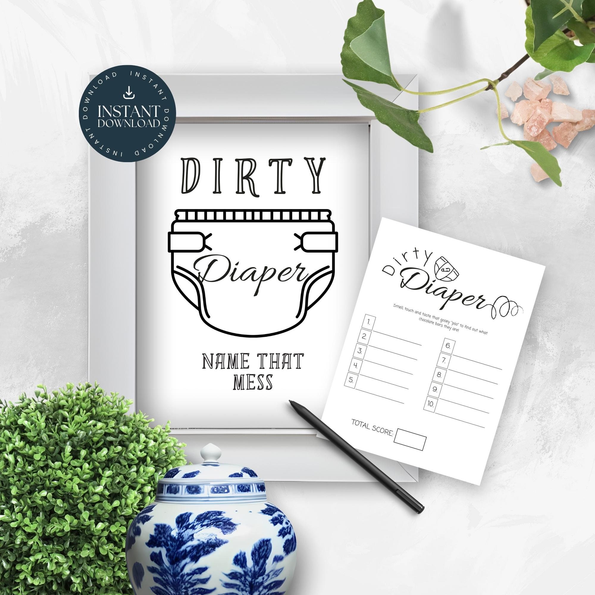 Dirty Diaper Game for Baby Showers, That Sweet Mess Baby Shower Game ...