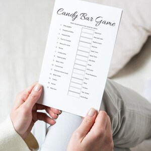 Sweet Baby Candy Match Game, Baby Shower Candy Game, Printable ...