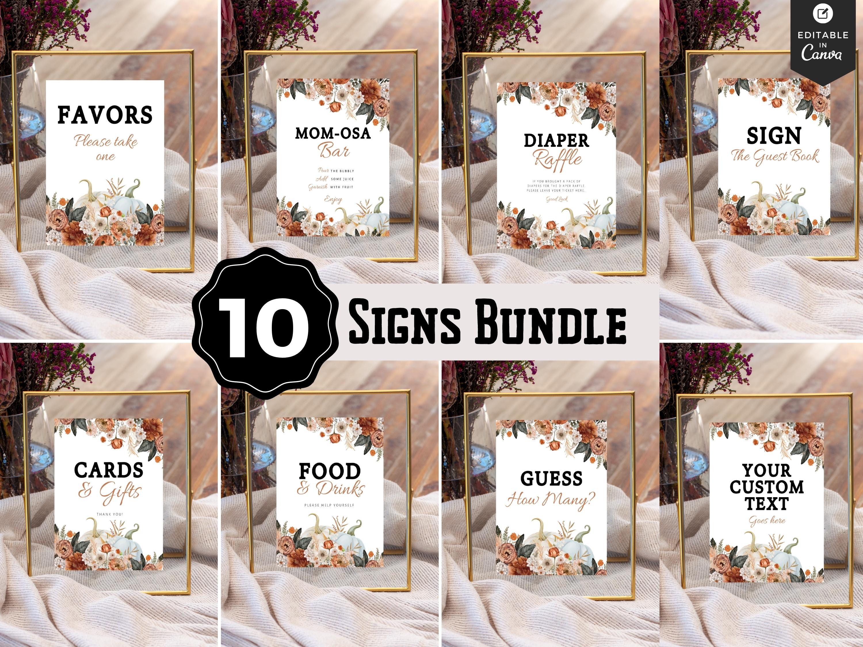 Baby Shower Fall Theme Bundle, Fall Baby Shower, Autumn Baby Shower ...