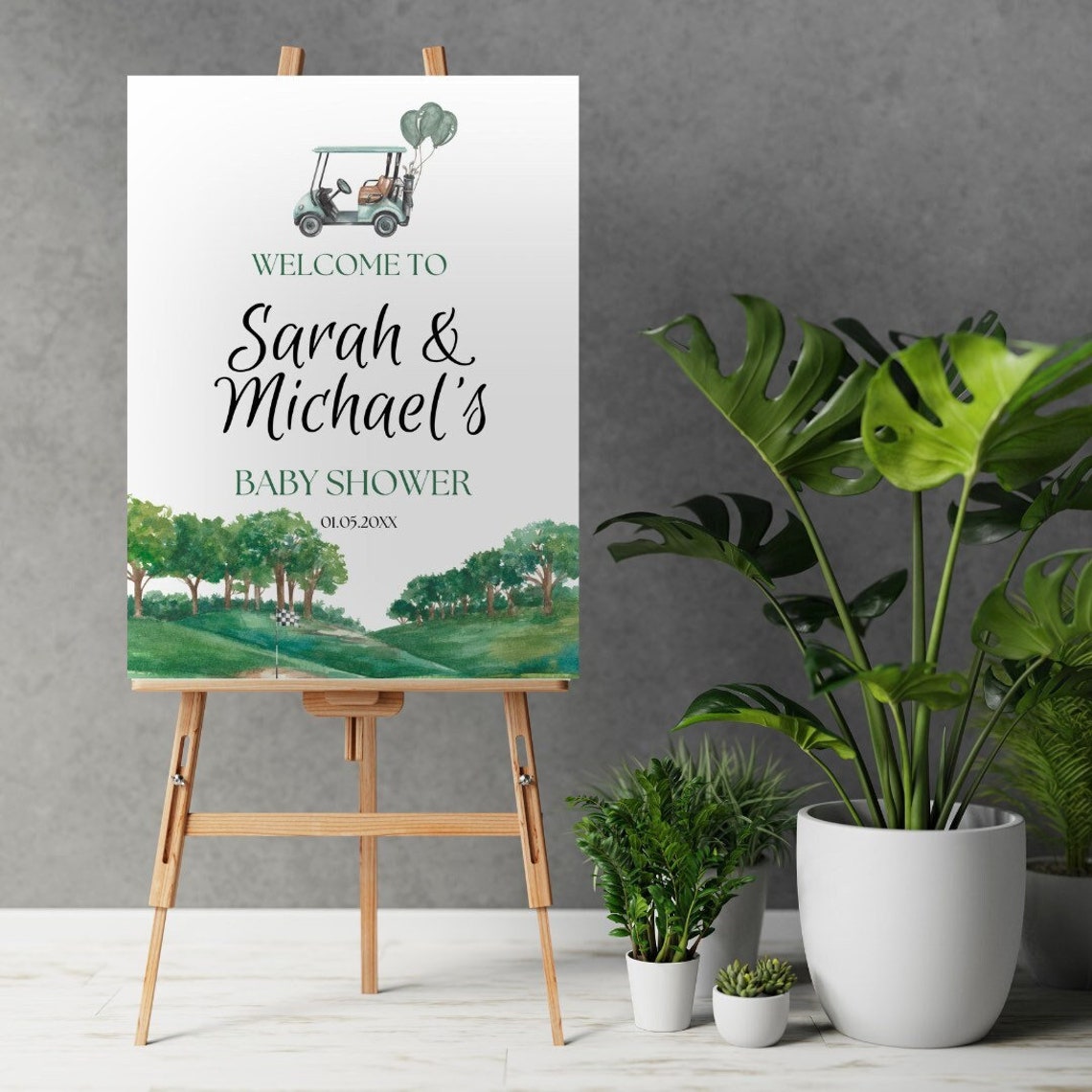 Golf Baby Shower Welcome Sign Golfing Shower Party Sign - Etsy