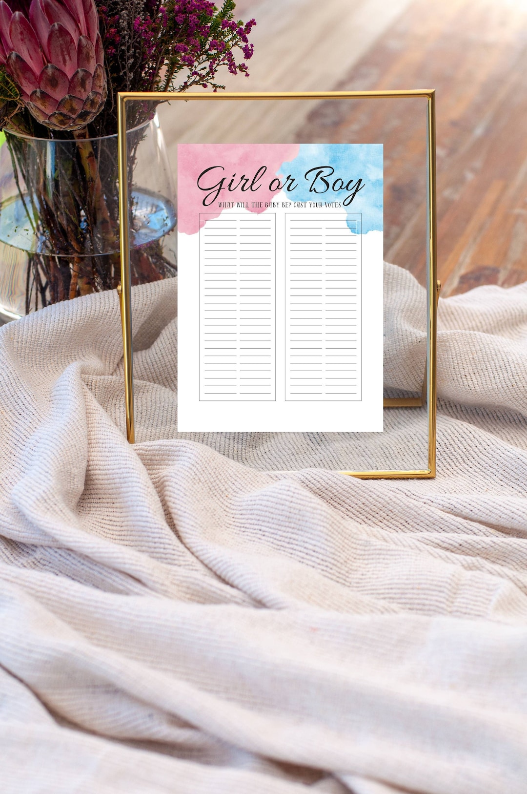Guess the Gender Sign, He or She Sign, Girl or Boy Poster, Printable ...