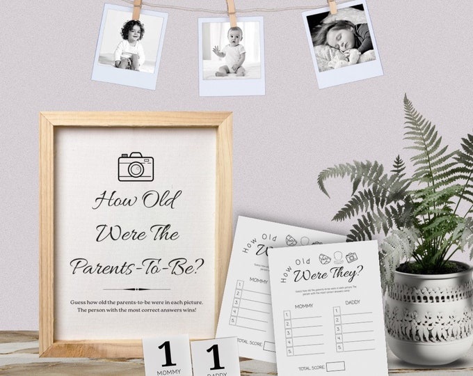 Baby Shower Game How Old Were the Parents-to-be | Guess Their Age | How ...