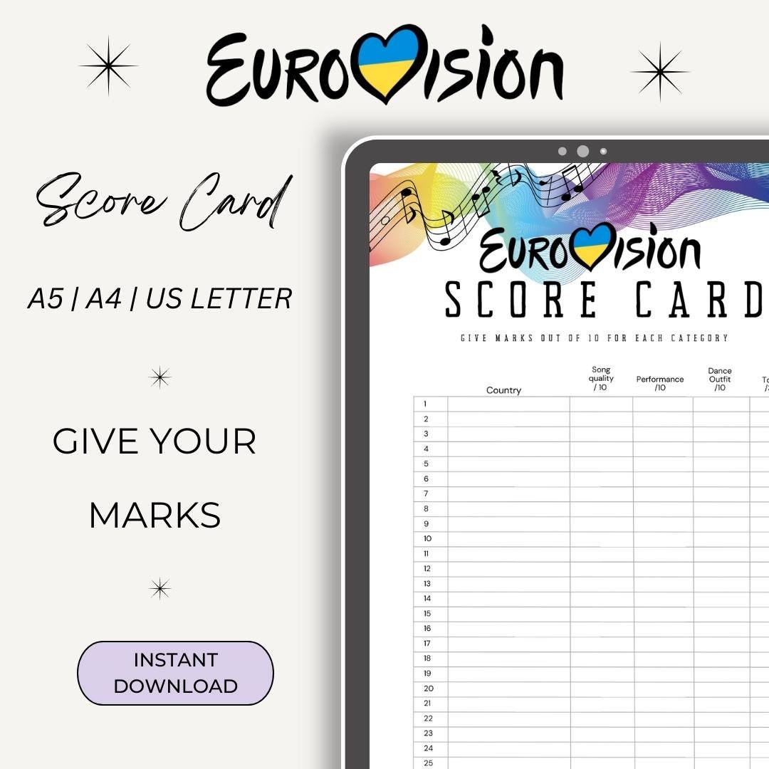 Eurovision Games Night Bundle Eurovision Song Contest Party - Etsy UK