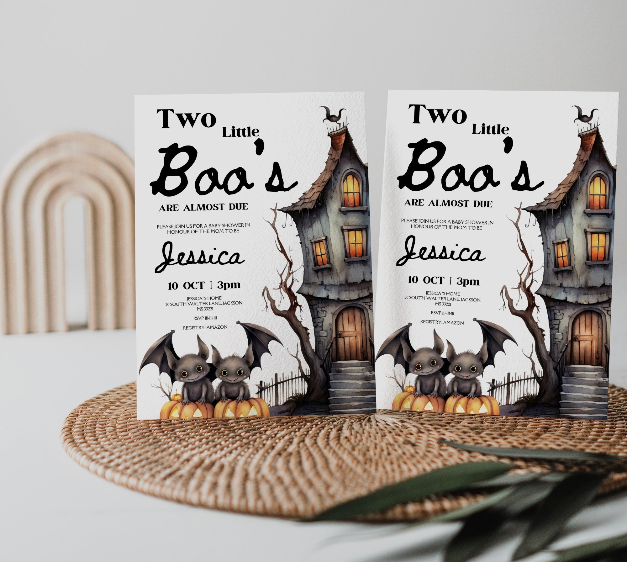 Little Boo Baby Shower, Joint Baby Shower, Halloween Twin Baby, Little ...