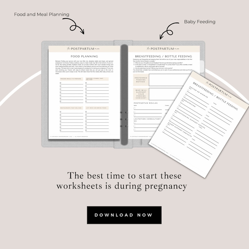 Postpartum Planner Workbook 4th Trimester Postpartum - Etsy