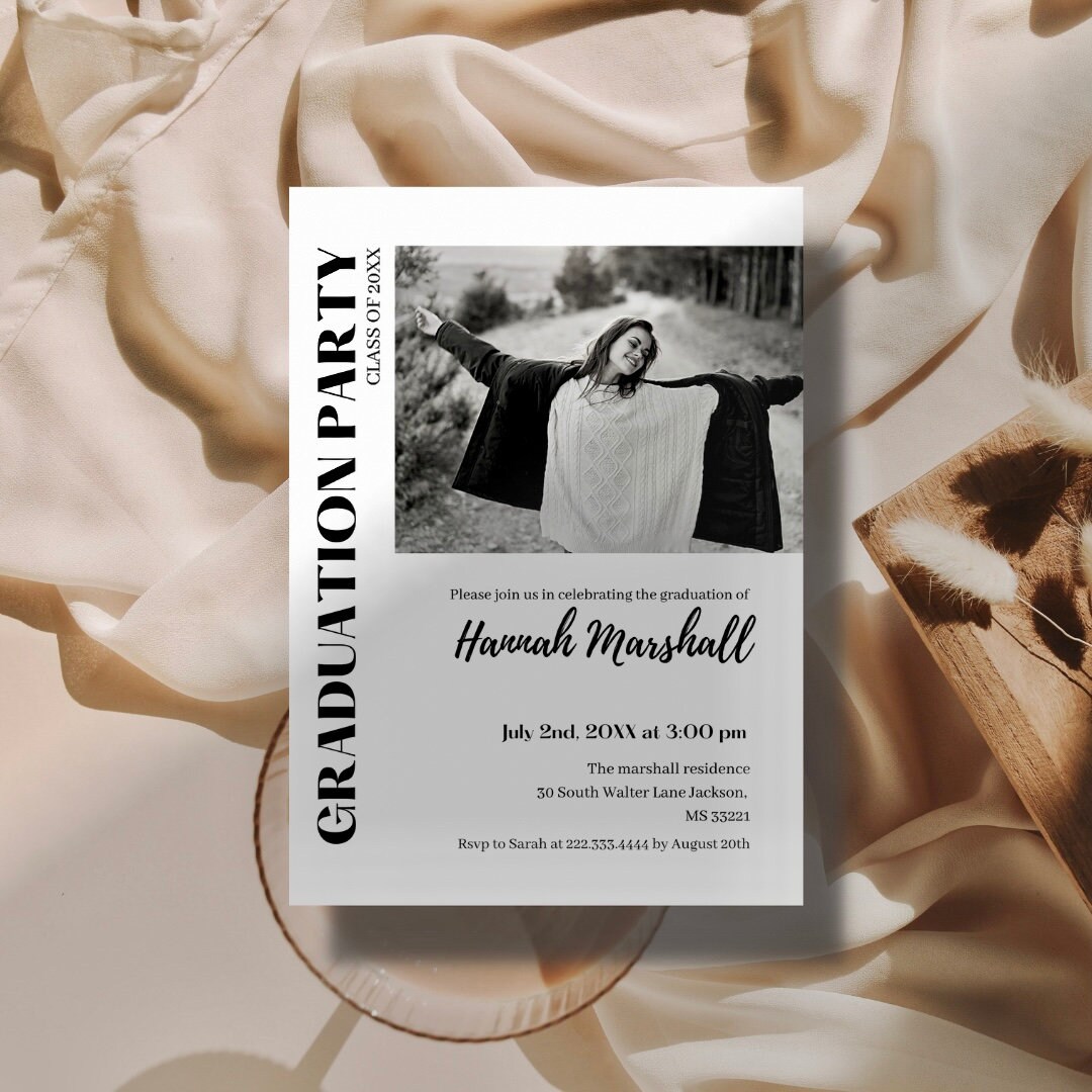 Picture Graduation Invitations Graduation Party Invitation - Etsy